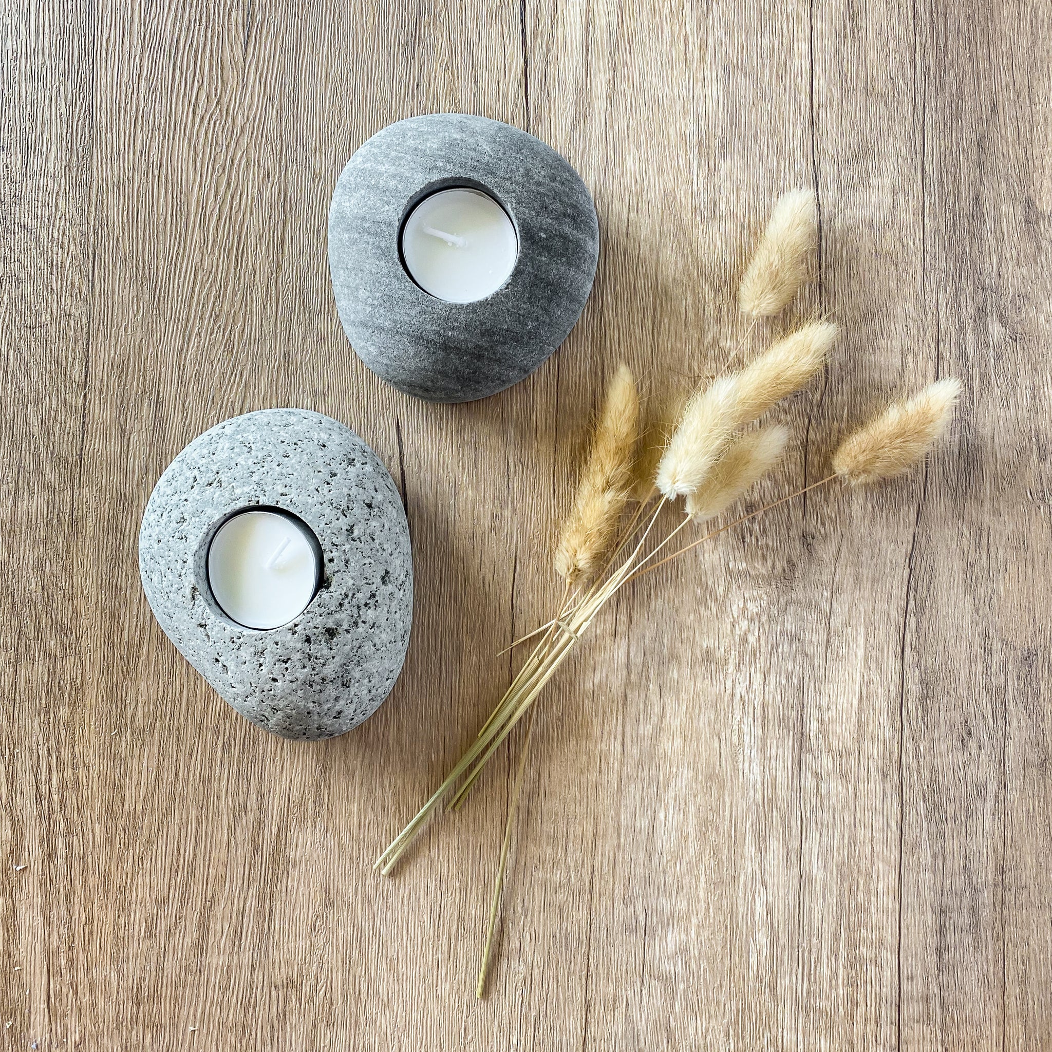 Beach Stone Candle Rock - Funky Rock Designs – Funky Rock Designs